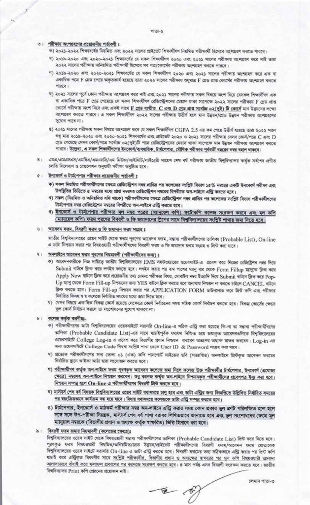 NU Masters Form Fill Up 2025 Date Fees Online Process Resultbd